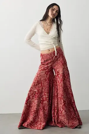 Free People Full Circle Jacquard Trousers