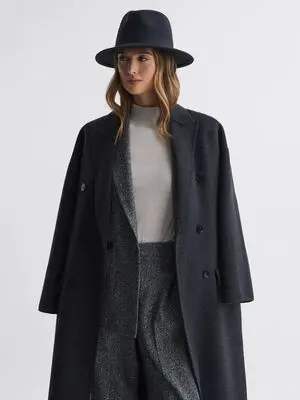 REISS Ally Wool Fedora Hat