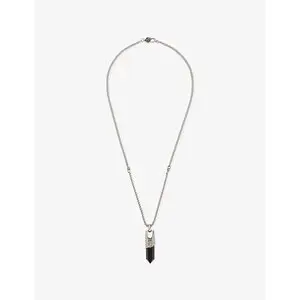CLOCKS AND COLOURS Kalos Stainless-steel And Black Onyx Pendant Necklace - Silver
