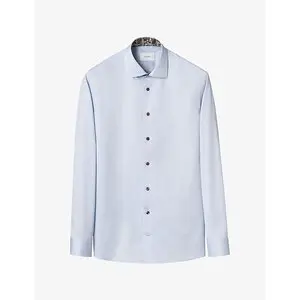 Eton Paisley Signature Twill Slim-fit Cotton Shirt - Light Blue