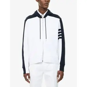 Thom Browne Contrast-sleeve Cotton Hoodie