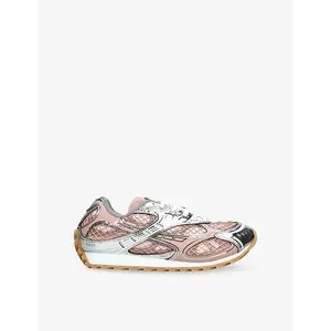 Bottega Veneta Orbit Metallic Woven Trainers - White/oth