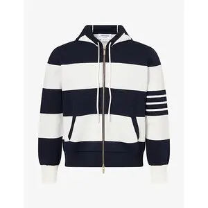 Thom Browne Hector Striped Cotton-blend Hoodie