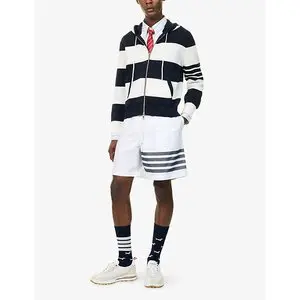 Thom Browne Hector Striped Cotton-blend Hoodie