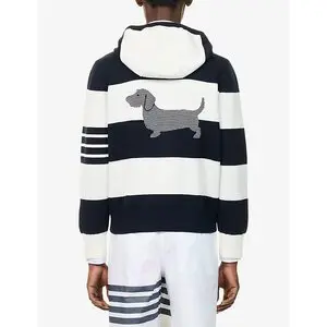 Thom Browne Hector Striped Cotton-blend Hoodie