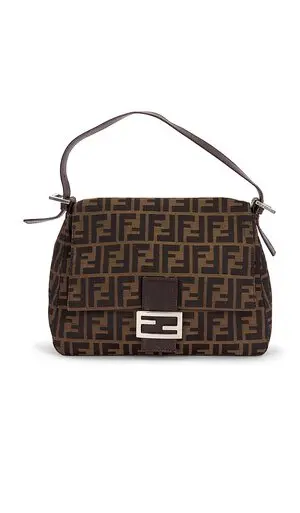 FWRD RENEW Fendi Zucca Mama Forever Baguette Shoulder Bag - Brown