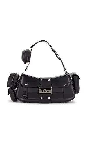 FWRD RENEW Dior Street Chic Columbus Ave Shoulder Bag - Black