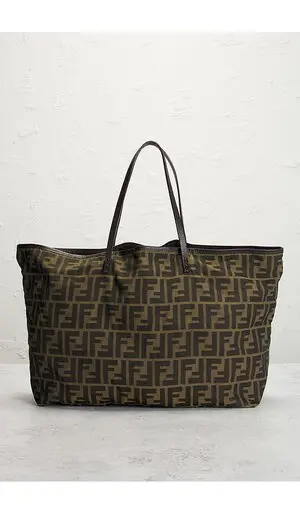 FWRD RENEW Fendi Zucca Roll Tote Bag