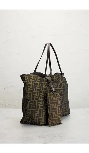 FWRD RENEW Fendi Zucca Roll Tote Bag
