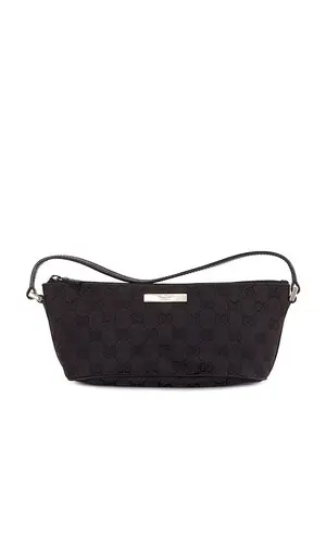 FWRD RENEW Gucci Gg Boat Pochette Shoulder Bag - Black