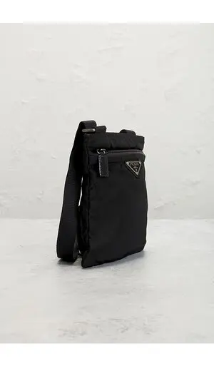 FWRD RENEW Prada Tessuto Flat Messenger Bag