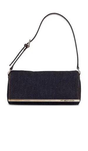 FWRD RENEW Fendi Denim Shoulder Bag - Blue