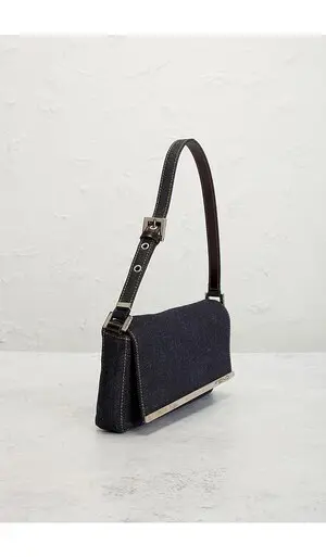 FWRD RENEW Fendi Denim Shoulder Bag