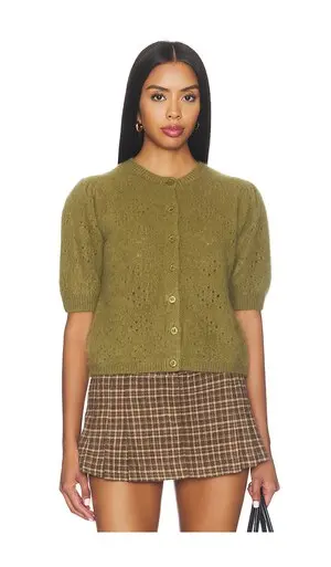 FRAME The Cashmere Airy Cardigen In . Also - Olive