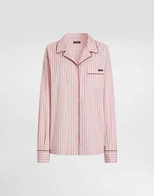 Dolce & Gabbana Striped Poplin Shirt Shirts And Tops - Multicolor