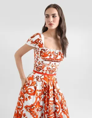 Dolce & Gabbana Majolica Print Twill Dress