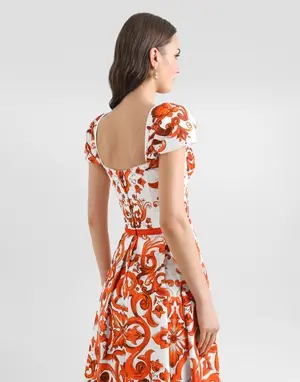 Dolce & Gabbana Majolica Print Twill Dress