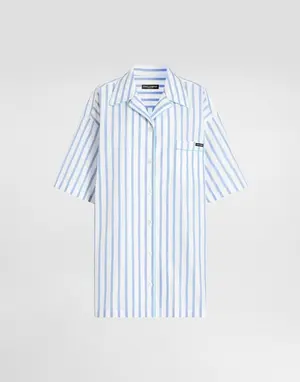 Dolce & Gabbana Striped Poplin Shirt Shirts And Tops - Multicolor