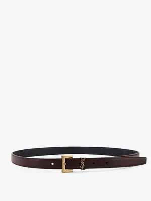Saint Laurent Leather Belt - Brown