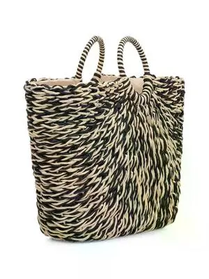 TWINSET Woven Heart-plaque Beach Tote - Neutrals