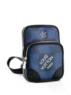 LOUIS VUITTON Amazone Sling Bag Limited Edition Damier Graphite 3d Crossbody Bag - Blue