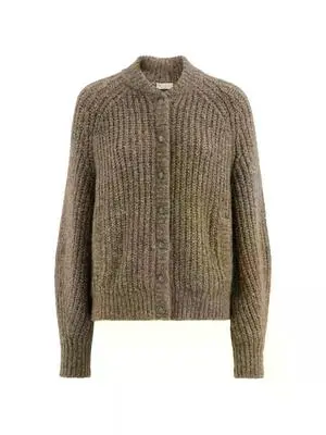 Brunello Cucinelli Sequin-embellished Ribbed-knit Cardigan - Brown