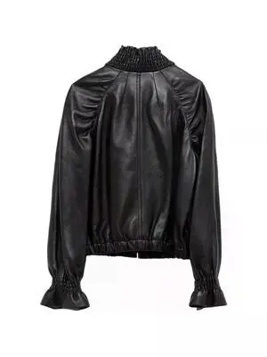 Chloé Smocked Leather Jacket