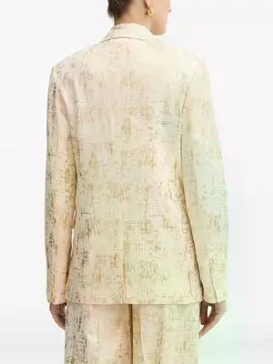 SILVIAN HEACH Khulto Distressed-effect Single-breasted Blazer