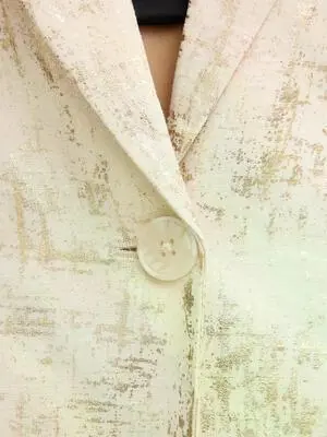 SILVIAN HEACH Khulto Distressed-effect Single-breasted Blazer