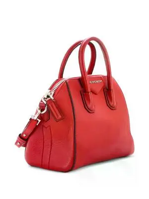 Givenchy Antigona Bag Leather Mini Cross Body Bag - Red