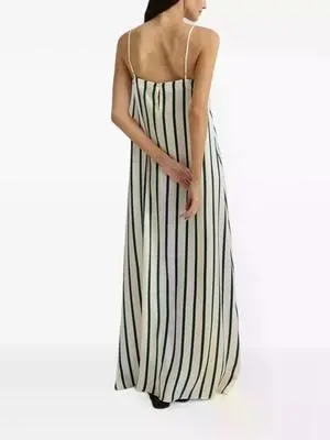 Bondi Born Cannes Striped Silk Maxi Dress