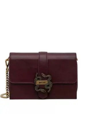 Just Cavalli Snake Plaque Chain-link Clutch Bag - Red
