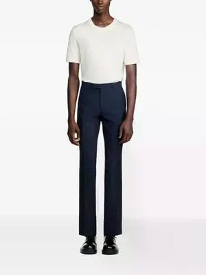 Sandro Virgin Wool Trousers - Blue