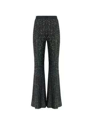 Missoni Sequin-embellished Striped Trousers - Black