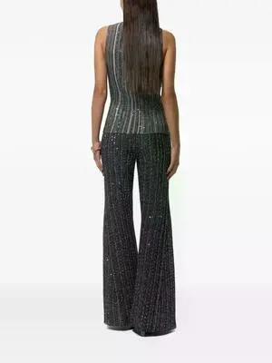 Missoni Sequin-embellished Striped Trousers - Black