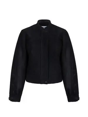 Max Mara Mesh-knit Bomber Jacket
