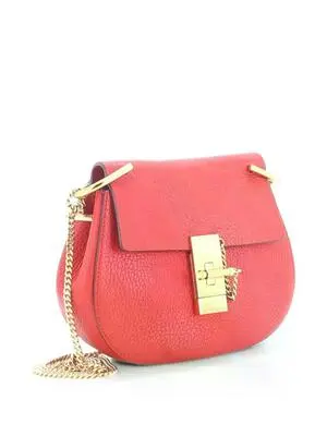 Chloé Drew Leather Mini Cross Body Bag - Red