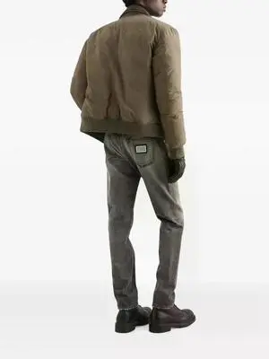 Dolce & Gabbana Padded Canvas Bomber Jacket