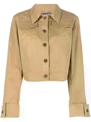 Alberta Ferretti Cropped Long-sleeve Jacket