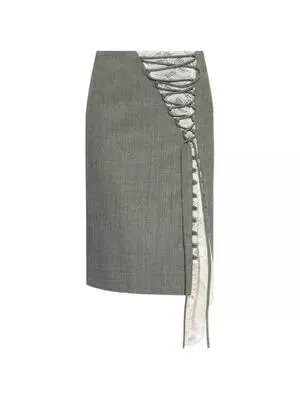 Alexander McQueen Corset Lacing Pencil Skirt