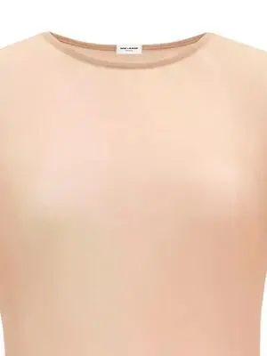 Saint Laurent Sheer Long-sleeve Bodysuit - Neutrals