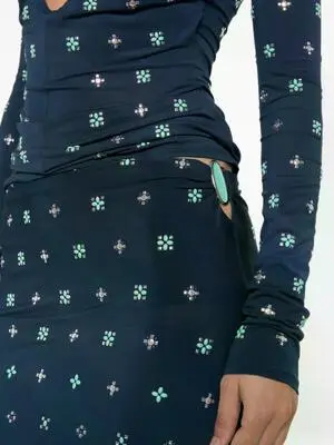 Rabanne Embellished Cut-out Skirt
