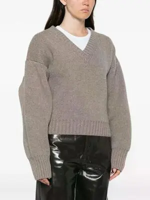RÓHE Sculptural V-neck Sweater