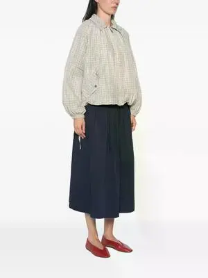 DAMSON MADDER Gingham-print Bomber Jacket - Neutrals