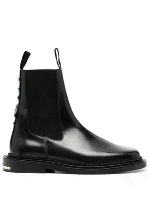 TOGA VIRILIS Stud-embellished Leather Ankle Boots