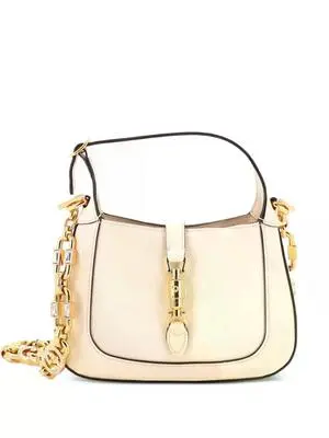 Gucci Jackie 1961 Chain Patent Mini Shoulder Bag - White