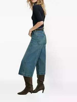 Veronica Beard Marlowe Patch-pocket Cropped Jeans