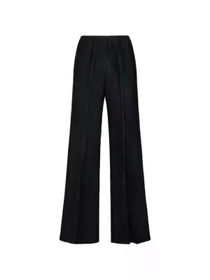 FORTE_FORTE Plissé-effect Wide-leg Trousers - Black