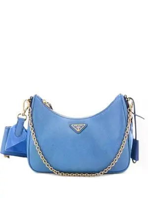 Prada Re-edition 2005 Saffiano Leather Shoulder Bag - Blue