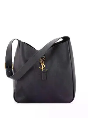 Saint Laurent Le 5 A 7 Supple Leather Small Hobo Bag - Black